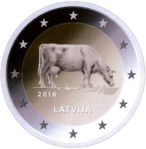 2 Euro 2016 Milchwirtschaft in Lettland • zwei-euro.com 2 Euro 2016 Milchwirtschaft in Lettland • zwei-euro.com